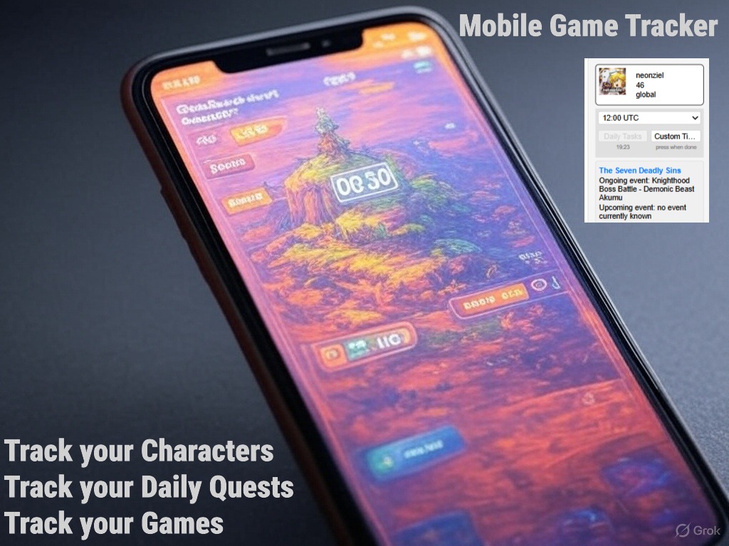 Mobile Game Tracker - Track your Characters and Dailies